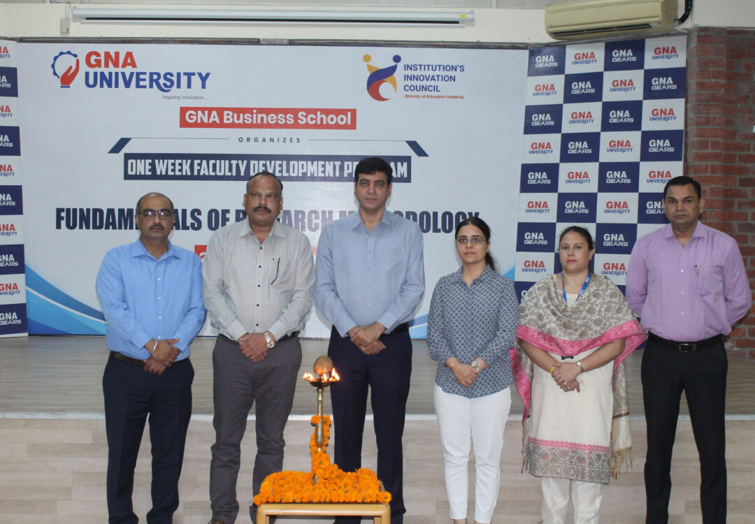 ONE WEEK FACULTY DEVELOPMENT PROGRAM @ GBS ON FUNDAMENTALS OF RESEARCH ...
