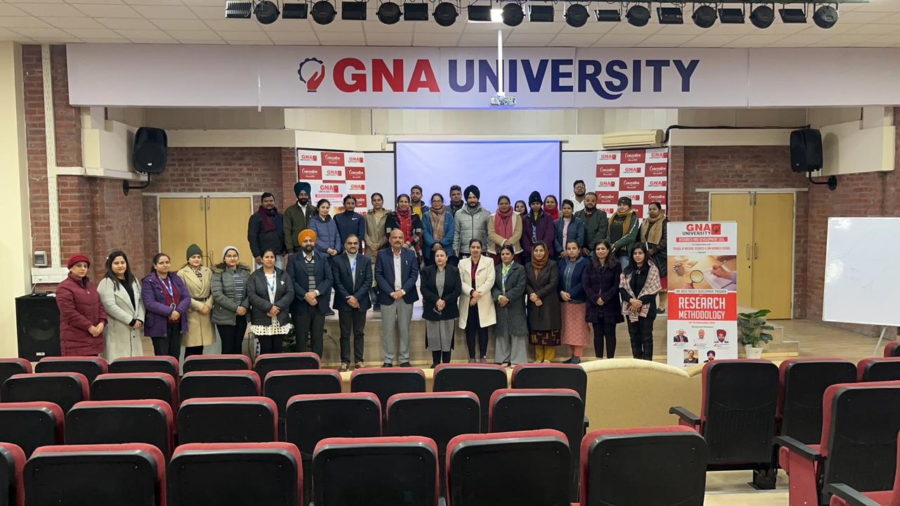 FACULTY DEVELOPMENT PROGRAM ON RESEARCH METHODOLOGY @ GNA UNIVERSITY